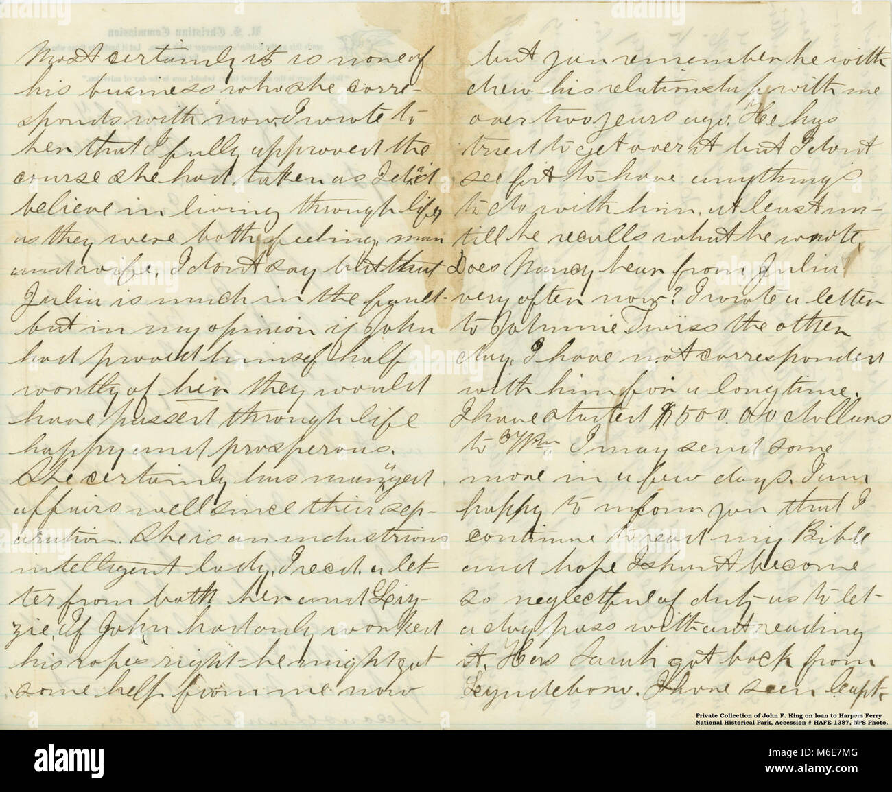 Letter, p2-3 of 4, Charles Stinson (Camp of the 19th. U.S. Christian ...