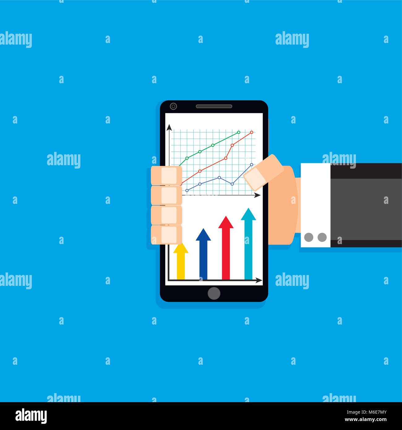 Mobile bar chart hi-res stock photography and images - Alamy