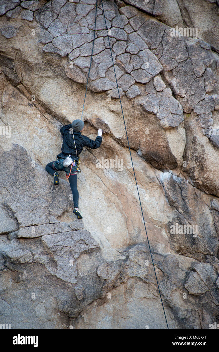 Rock climber at Hidden Valley Stock Photo - Alamy