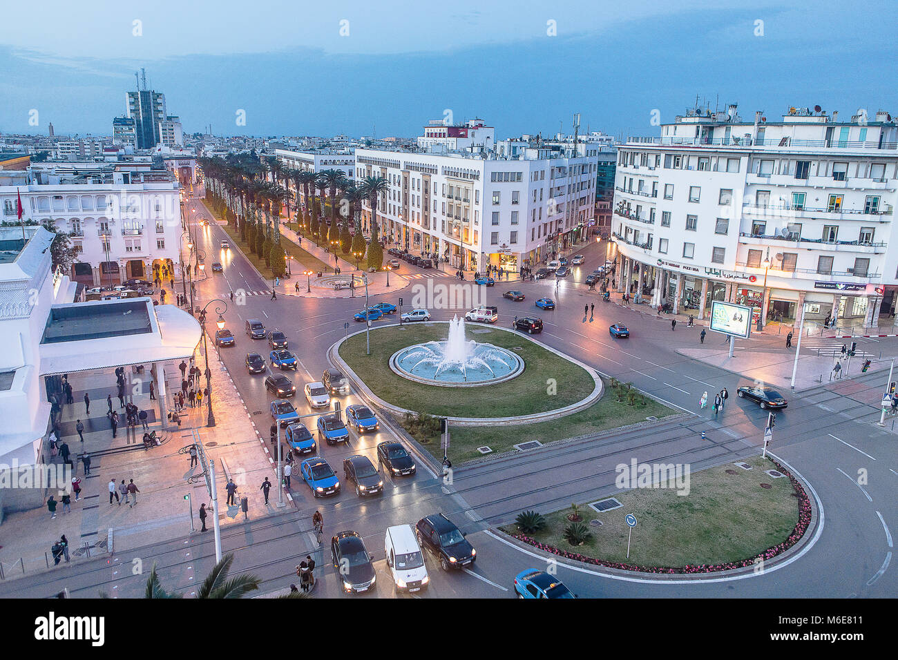 Mohammed V avenue,general view, Rabat. Morocco Stock Photo - Alamy