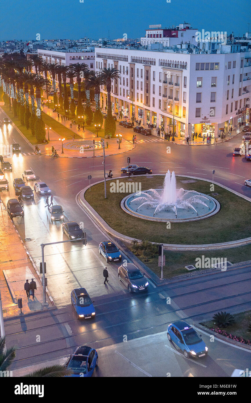 Mohammed V avenue,general view, Rabat. Morocco Stock Photo - Alamy