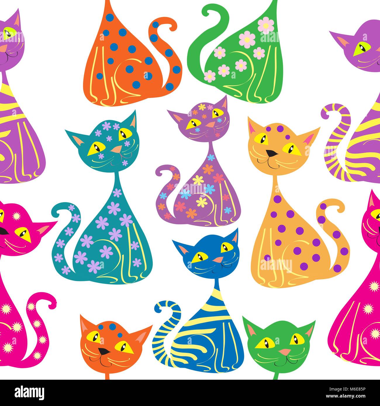 Multi colored cats hi-res stock photography and images - Alamy