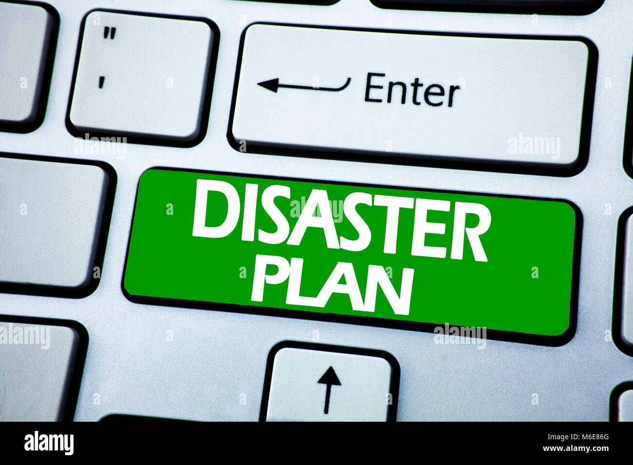 Handwriting Announcement text showing Disaster Plan. Business concept ...