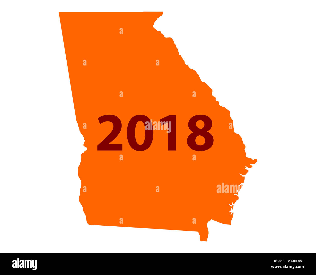 Map of Georgia 2018 Stock Photo - Alamy