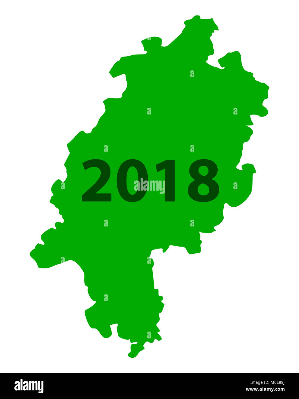Map of Hesse 2018 Stock Photo - Alamy