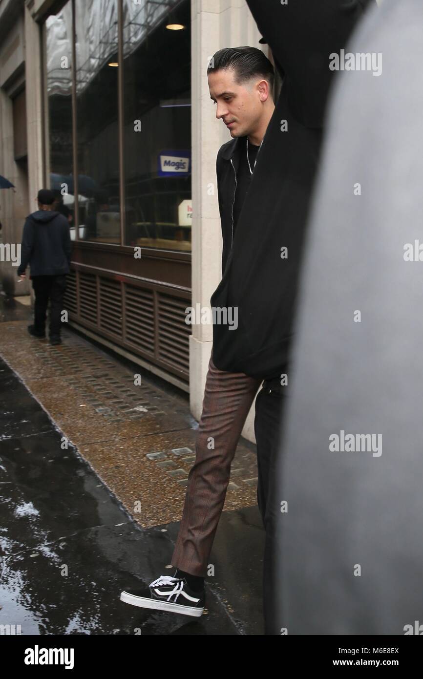 G Easy seen leaving Global Studios after Capital radio Featuring: G ...