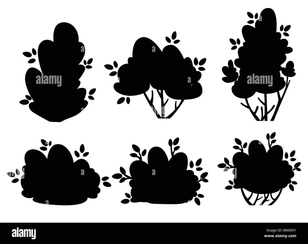 Trees forest icon vector Black and White Stock Photos & Images - Alamy