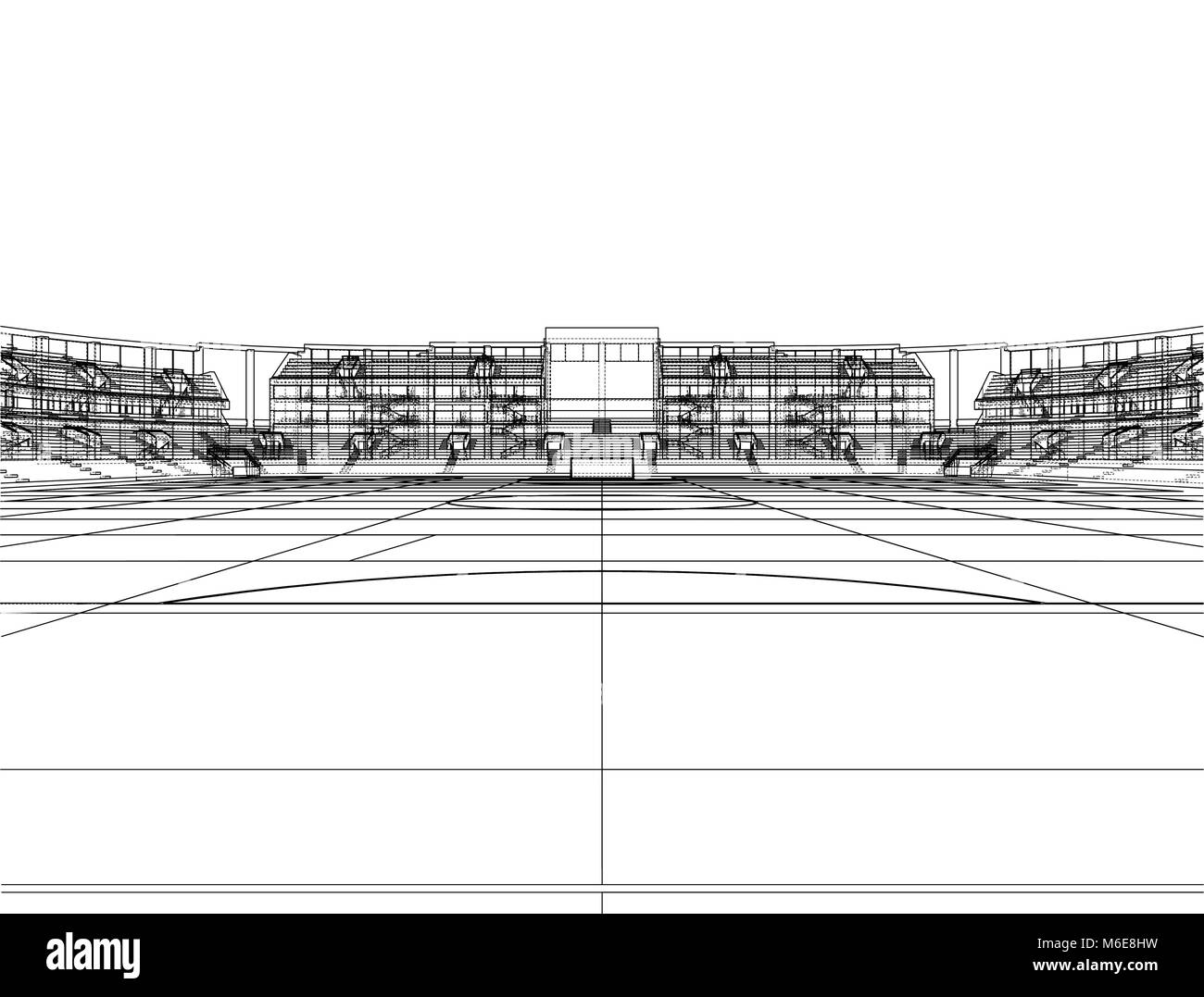 Soccer Stadium or Football Arena Concept. Vector Stock Vector Image ...