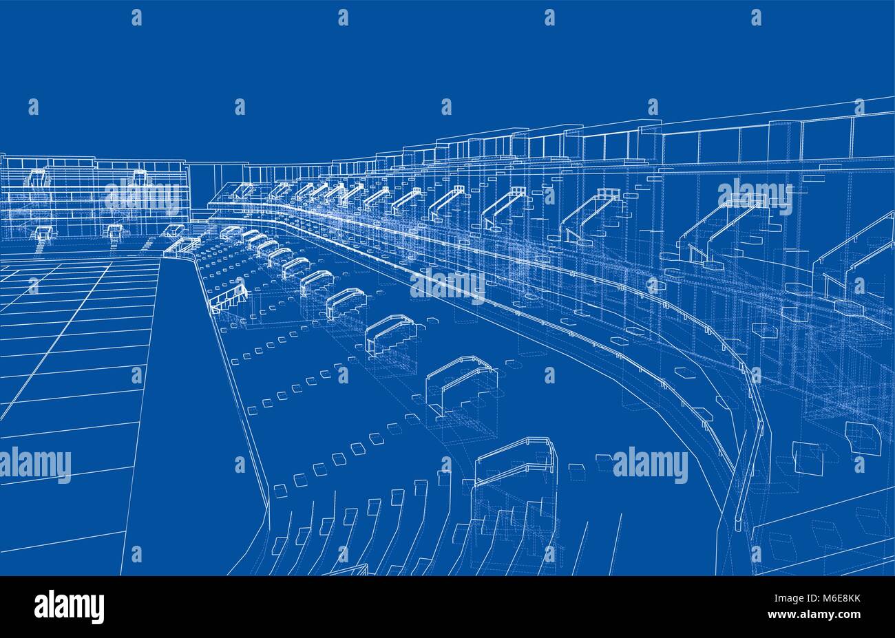 Soccer Stadium or Football Arena Concept. Vector Stock Vector Image ...