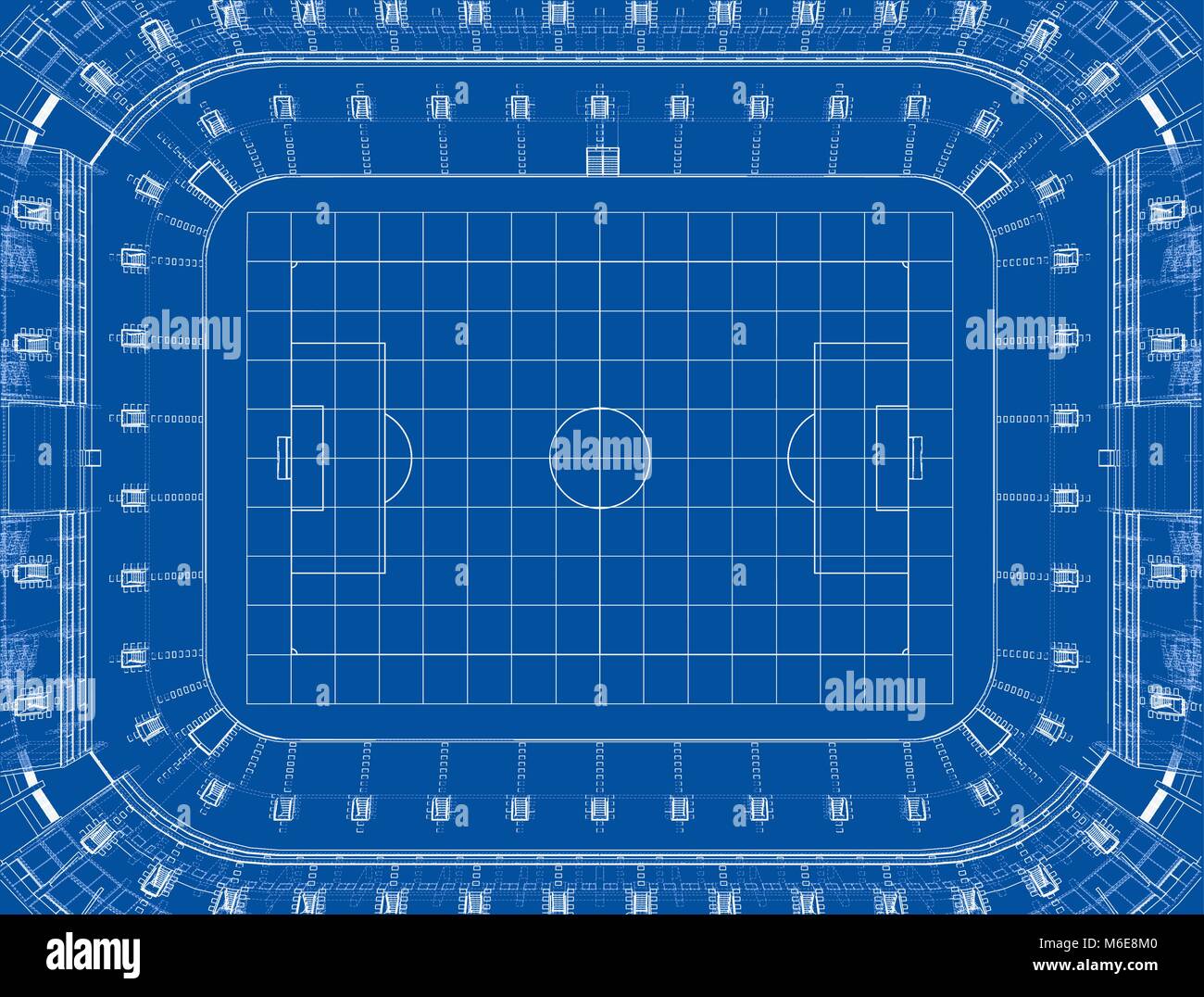 Soccer Stadium or Football Arena Concept. Vector Stock Vector Image ...