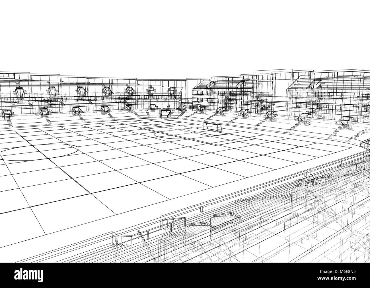 Soccer Stadium or Football Arena Concept. Vector Stock Vector Image ...