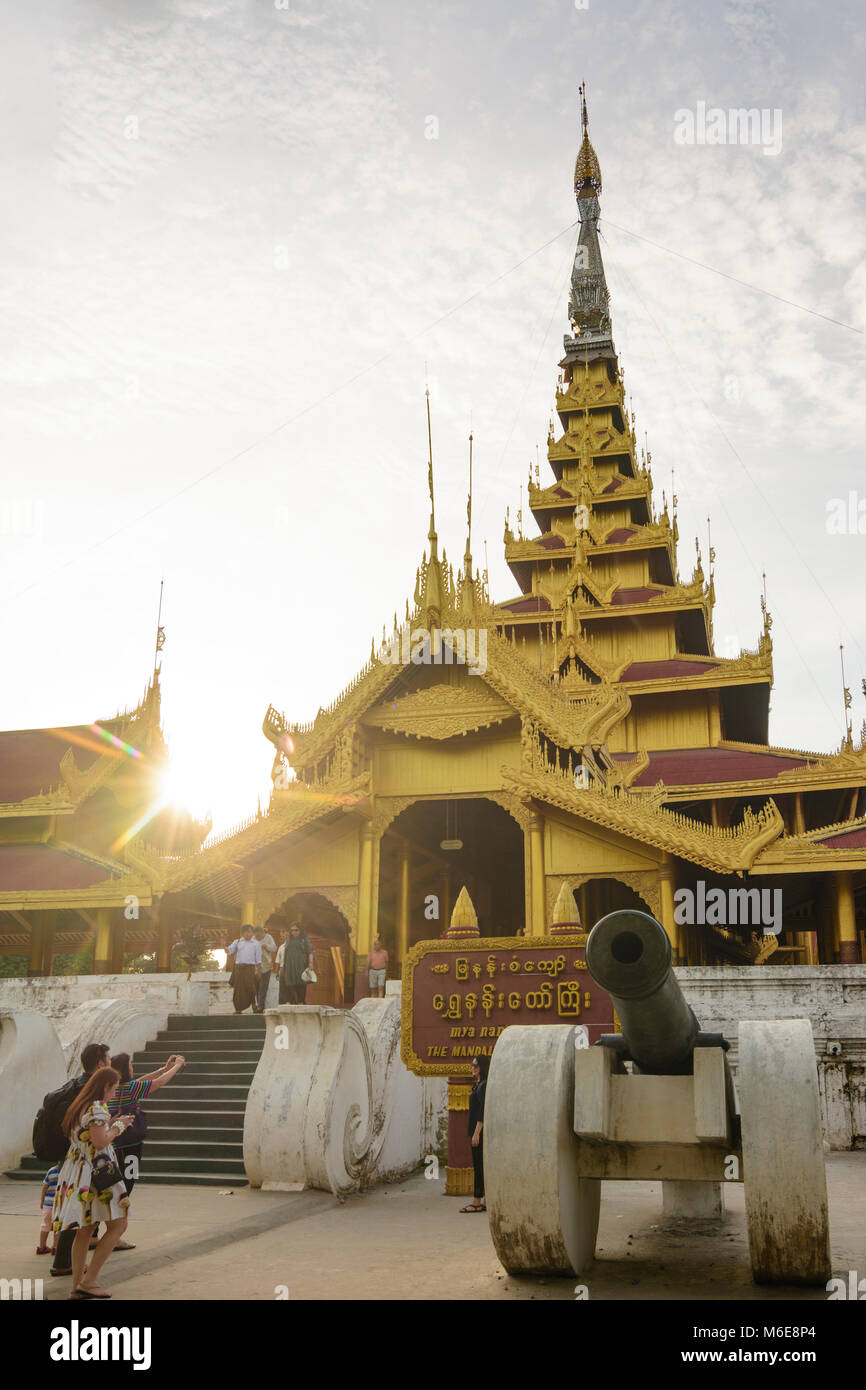 Mandalay: Mandalay Palace: entrance from east, tower of Great Audience ...