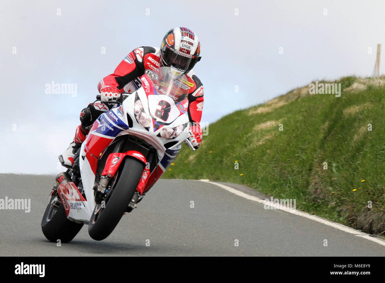 john mcguinness on Honda racing superbike at isle of man tt 2013 Stock ...