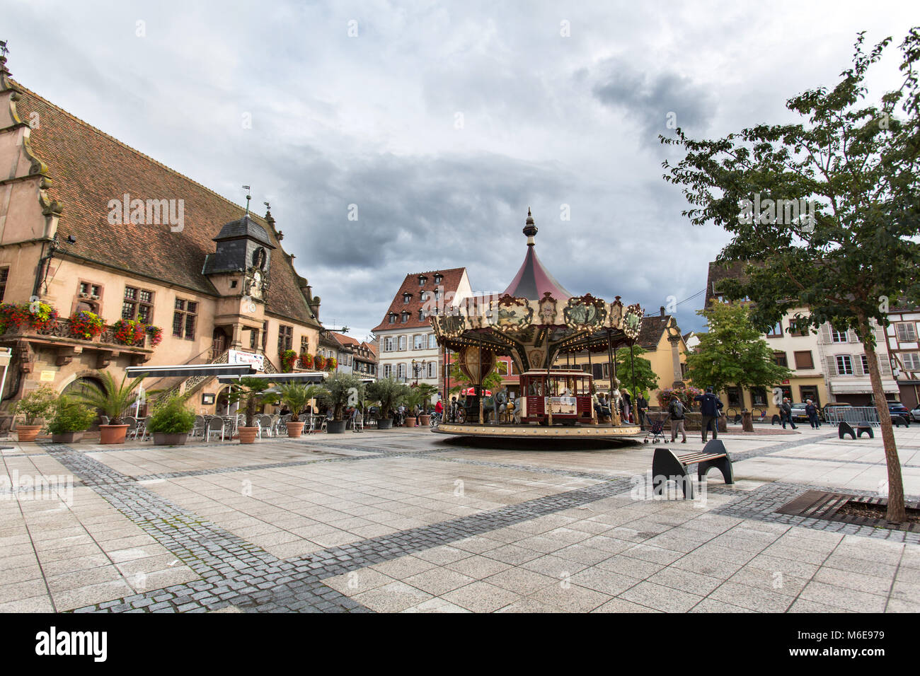 City of Molsheim, France. Picturesque view of Molsheim town centre and ...