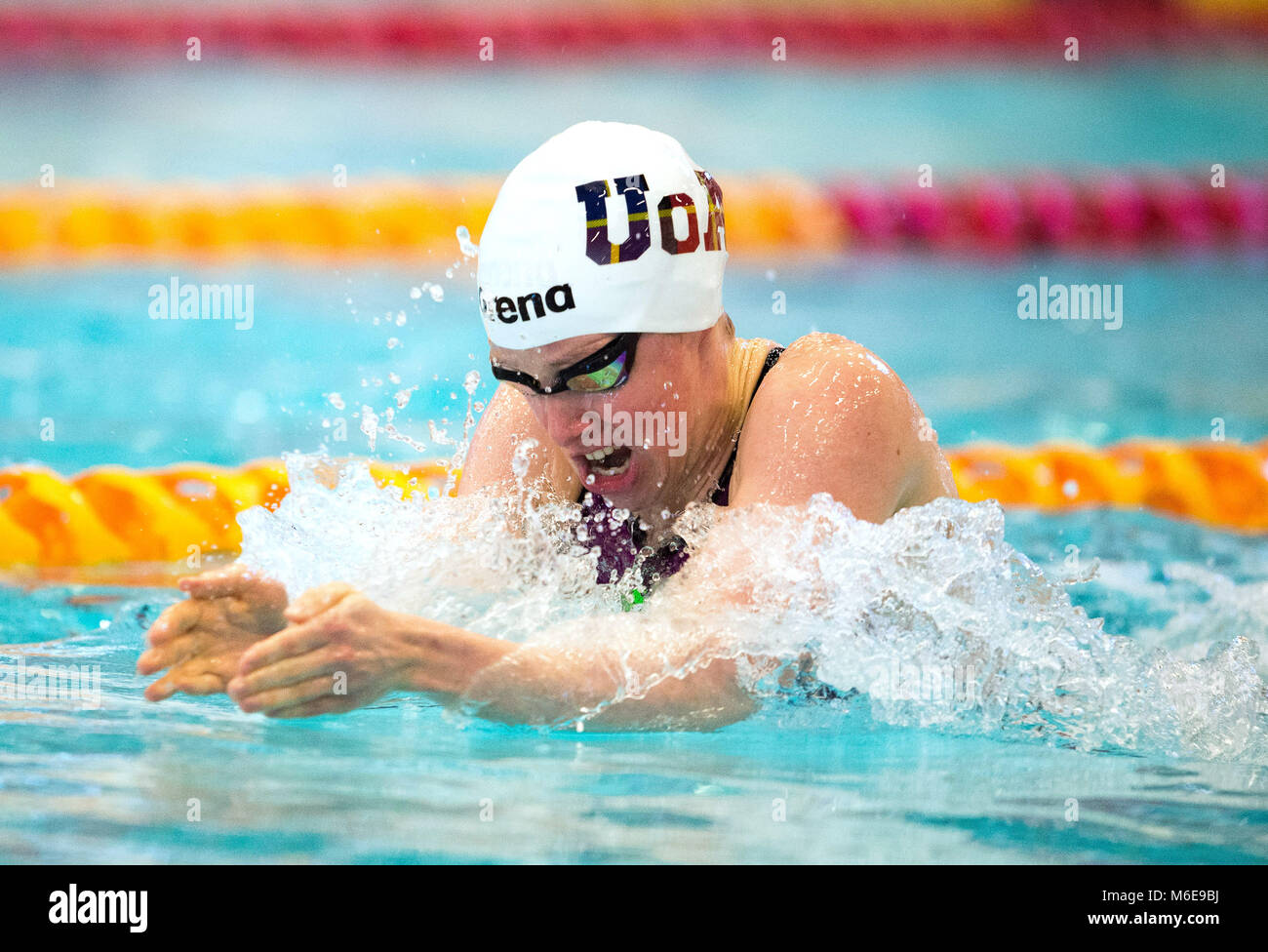 Hannah Miley in a heat of the Women's 200m Breaststroke during day ...