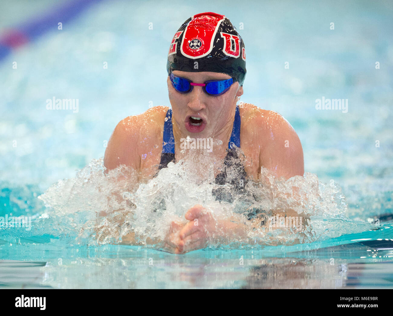 Corrie Scott in a heat of the Women's 200m Breaststroke during day ...