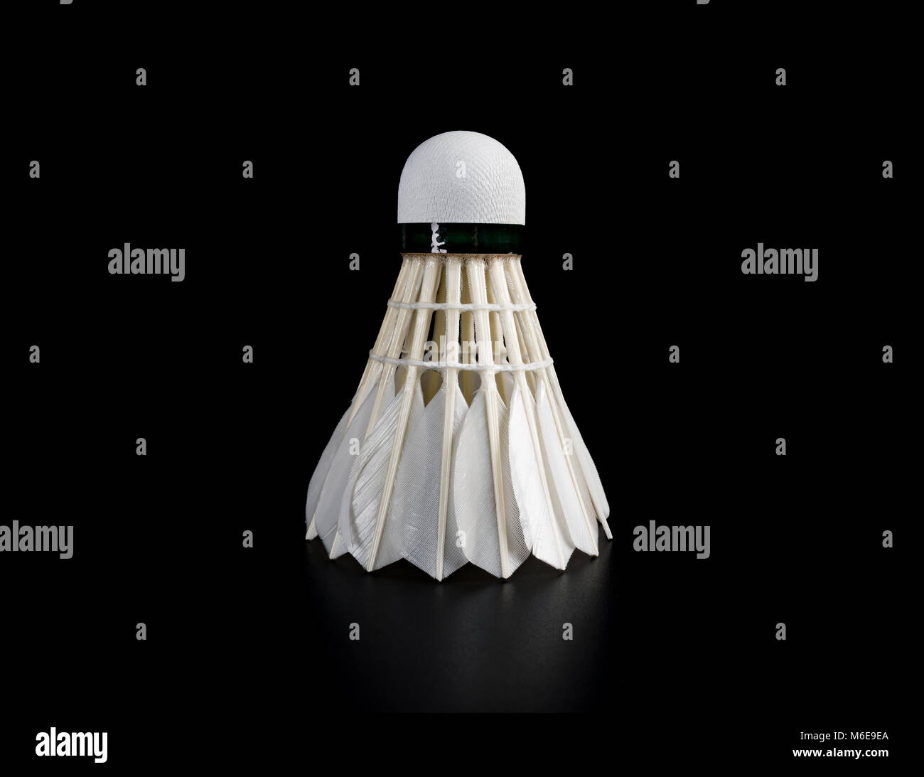 brand new shuttlecock on a black background Stock Photo - Alamy