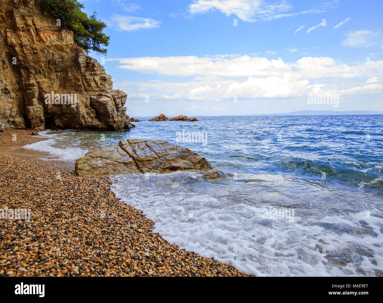 Beautiful Summer Seascape, summertime travel vacation, sea water and ...
