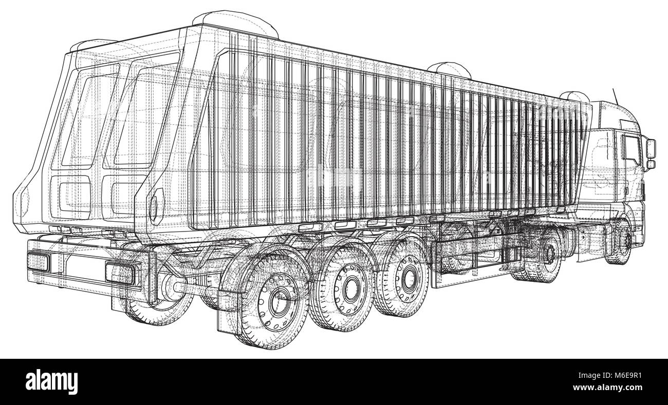 Tipper lorry on transparent background, logistics transportation and ...