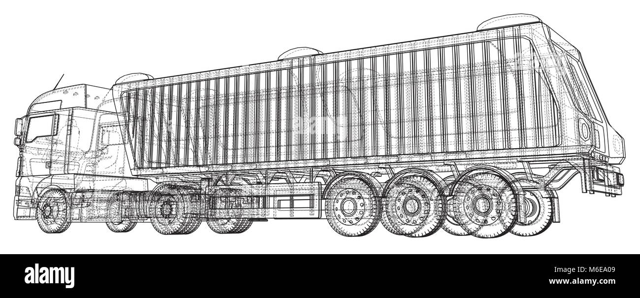 Modern Cargo Truck isolated on white background. Eurotrucks vehicle ...