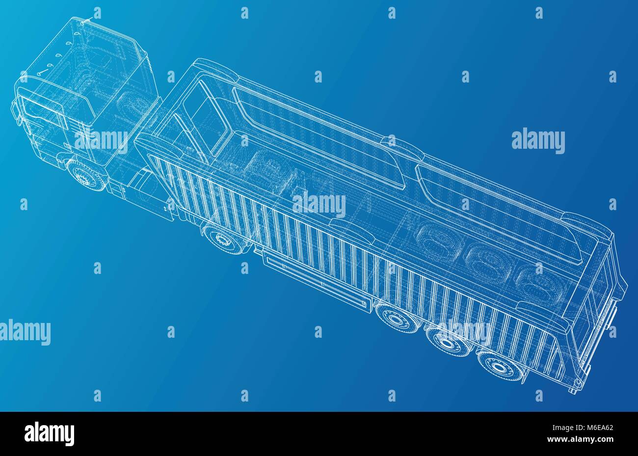 Truck tipper trailer vector mock-up for advertising. Created ...