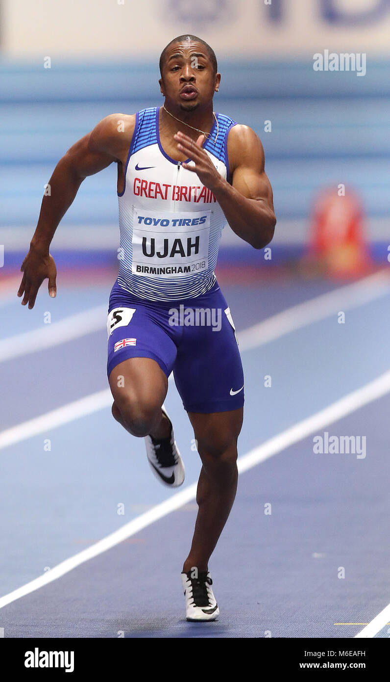 Great Britain's Chijindu Ujah during heat 5 of the Men's 60m, during ...