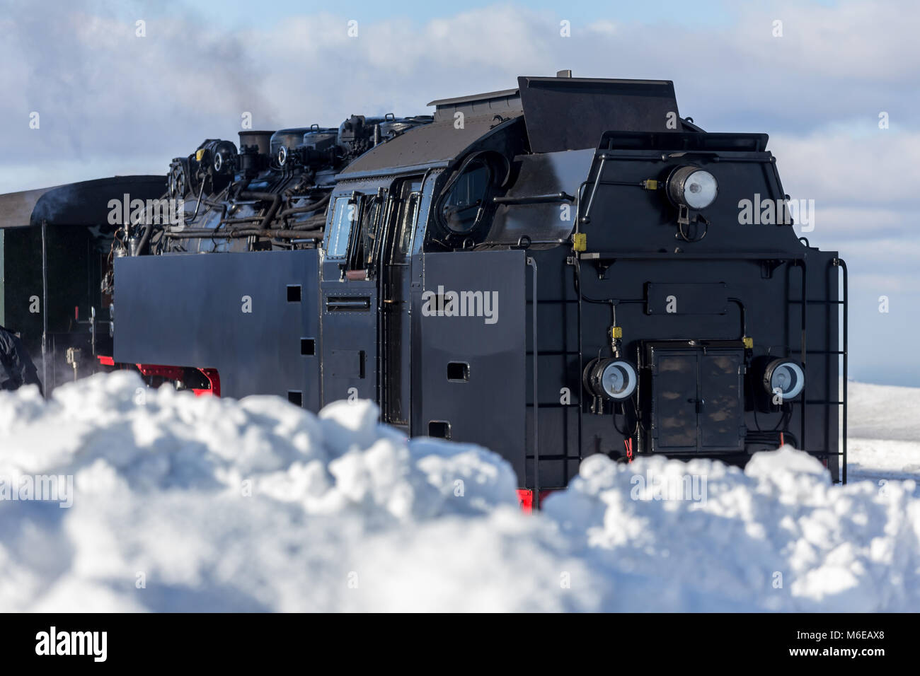 steam train in the snow Stock Photo - Alamy