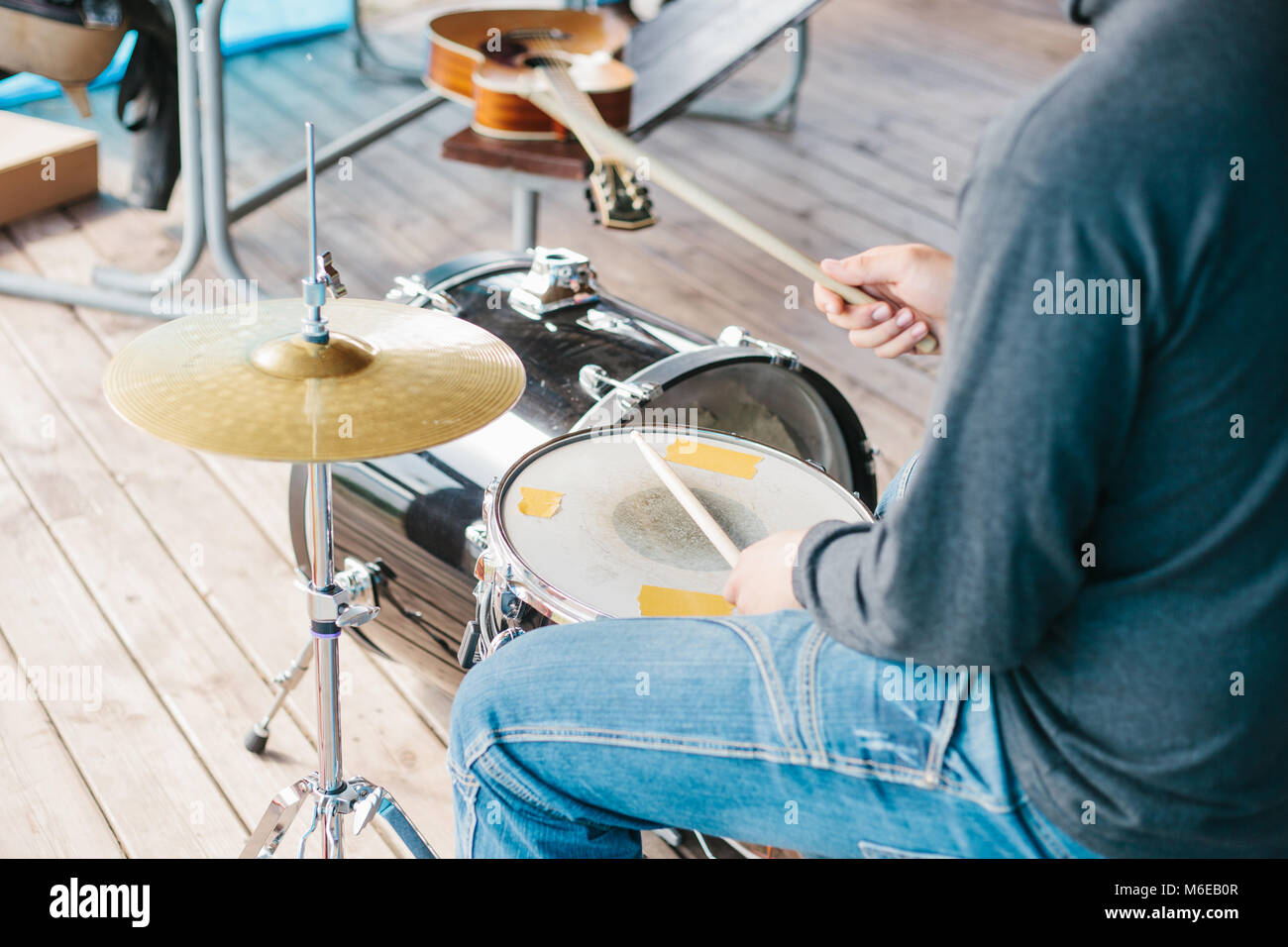 Boy drum set hi-res stock photography and images - Alamy