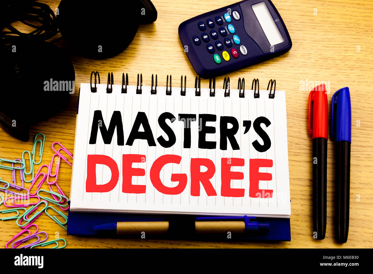 Conceptual hand writing text caption showing Master s Degree. Business ...