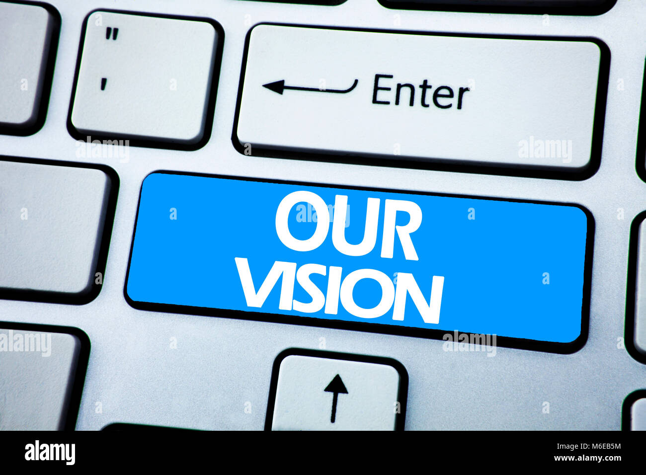 Handwriting Announcement text showing Our Vision. Business concept for ...