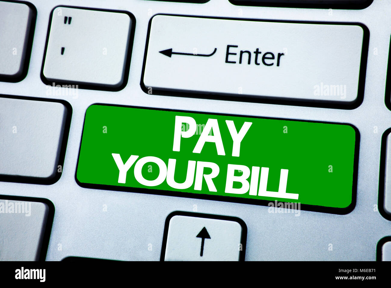 Handwriting Announcement text showing Pay Your Bill. Business concept ...