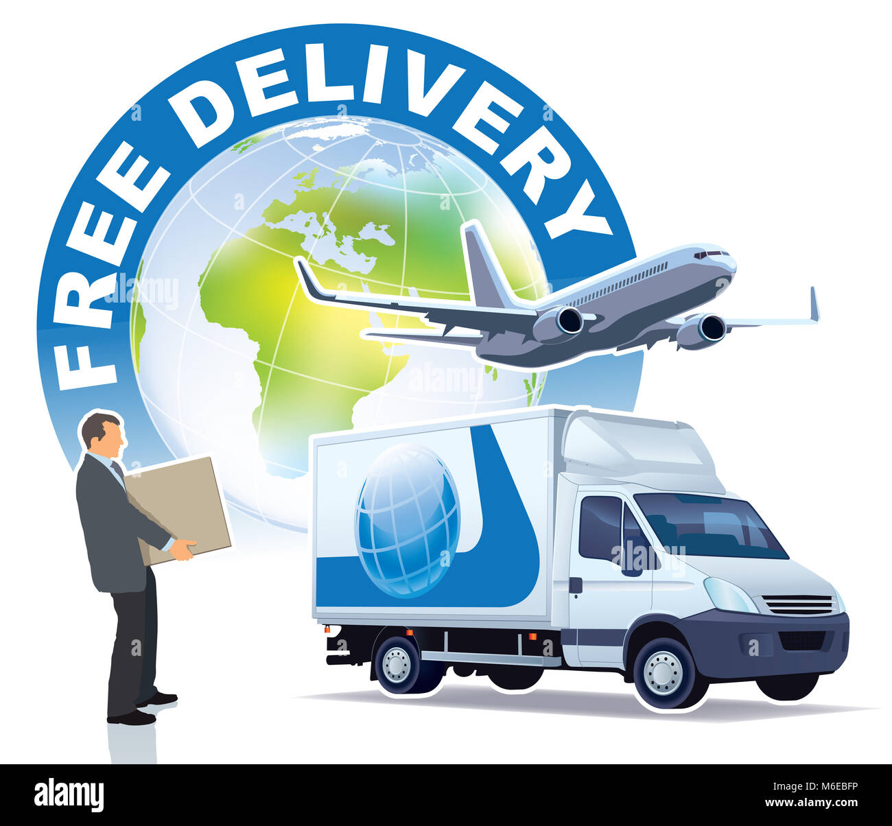 Delivery man truck Cut Out Stock Images & Pictures - Alamy