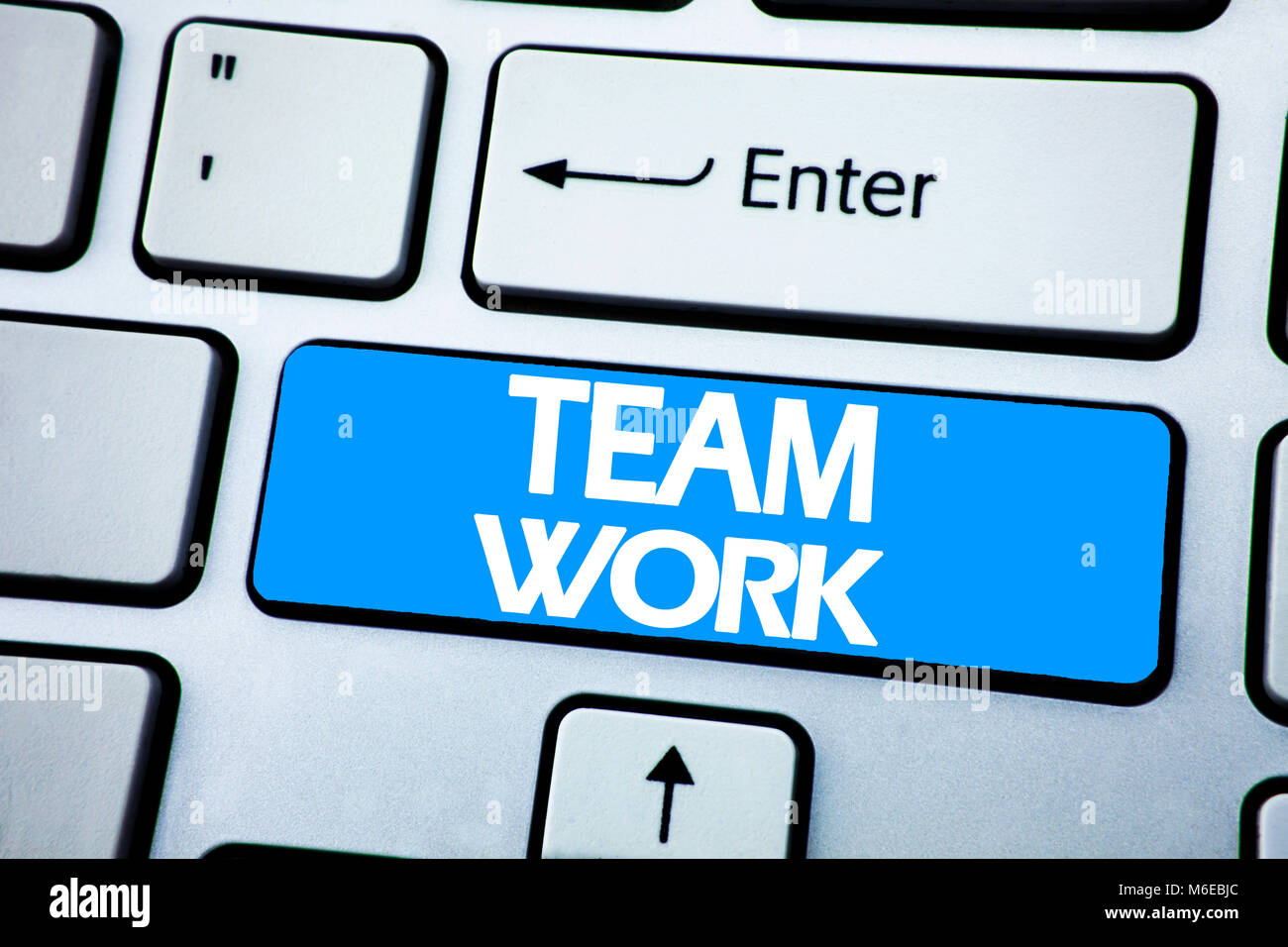 Handwriting Announcement text showing Team Work. Business concept for ...