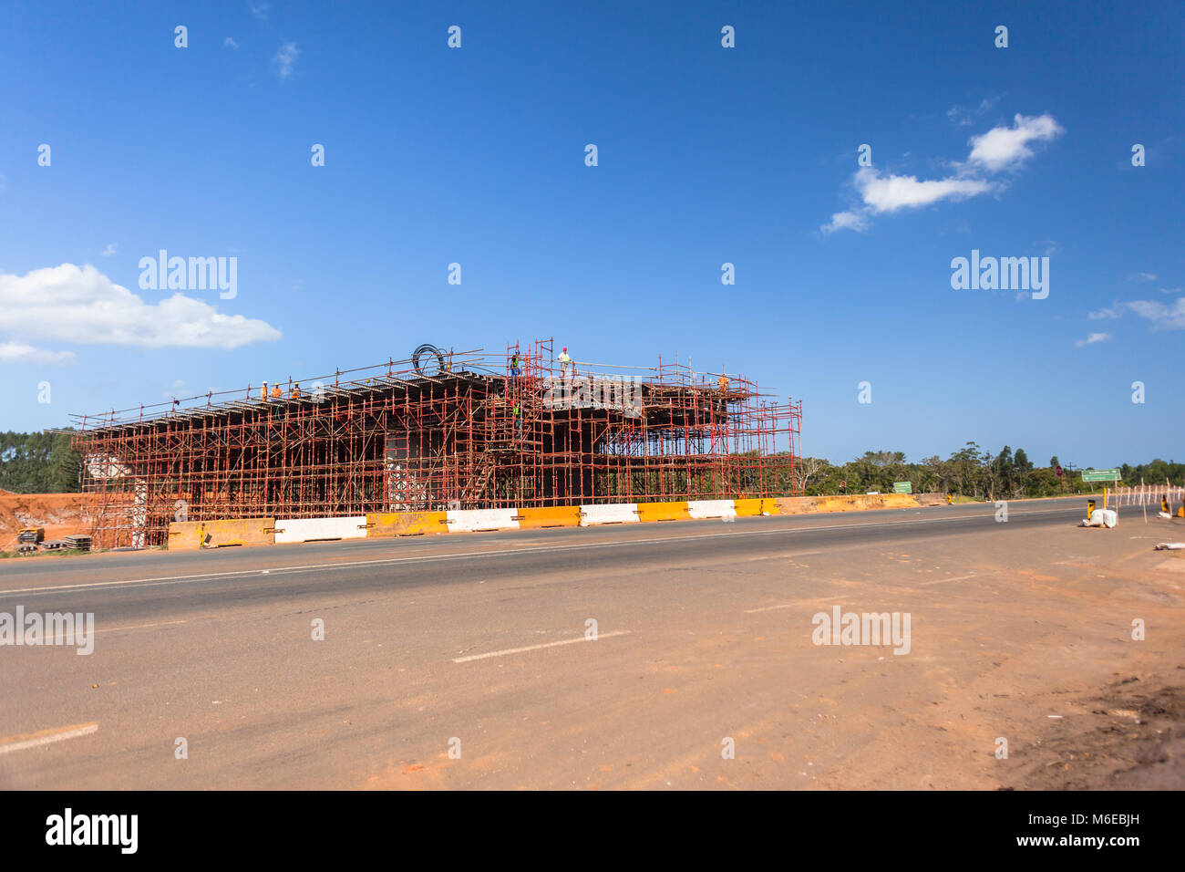 Construction industrial steel scaffolding support frame for new bridge ...