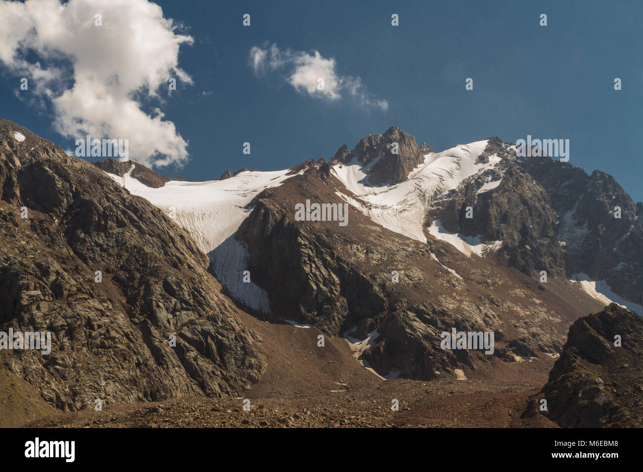 Tien Shen Mountains at Shymbulak Upper Piste Talgar pass near Almaty ...