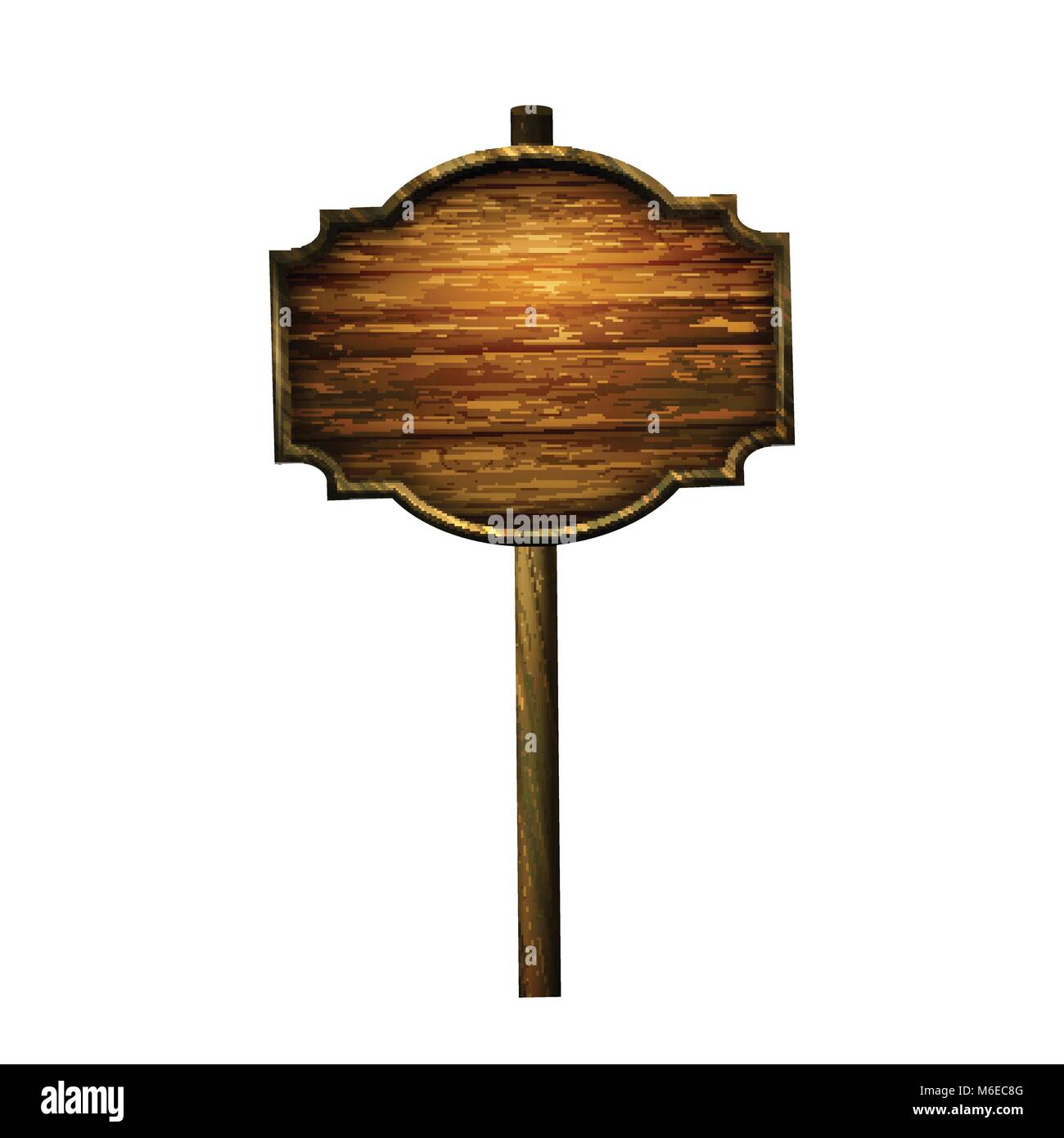 Wooden sign board isolated on white Stock Vector Image & Art - Alamy