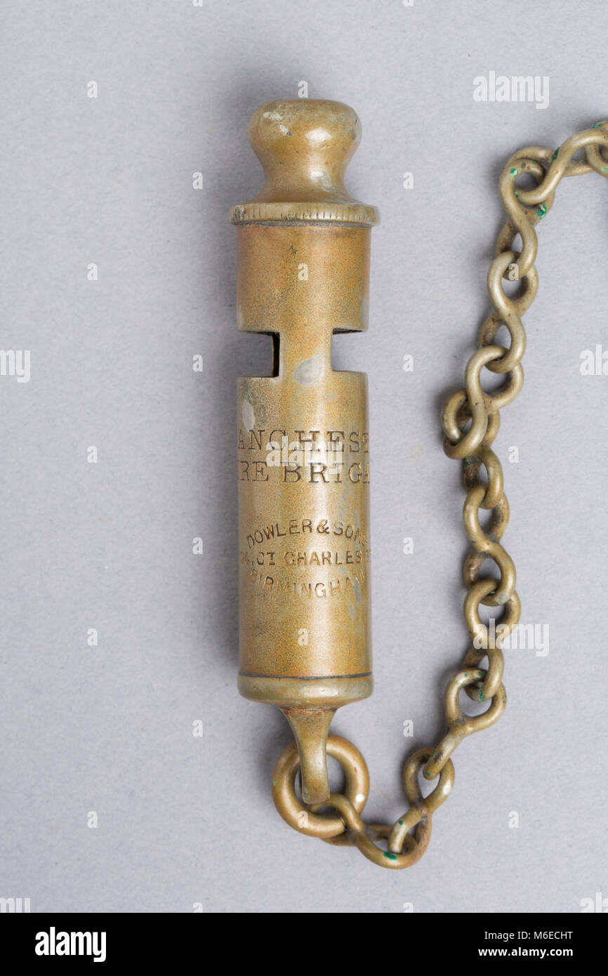 Manchester Fire Brigade whistle, by Dowler and Sons, c. 1886 Stock ...