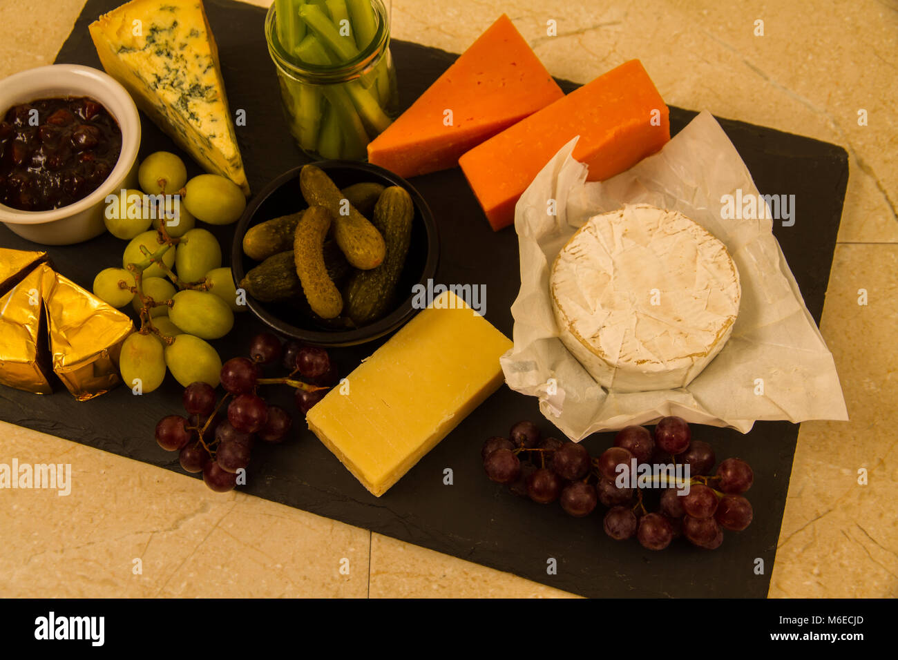 Cheeseboard, platter for sharing, cheese, red Leicester, stilton ...