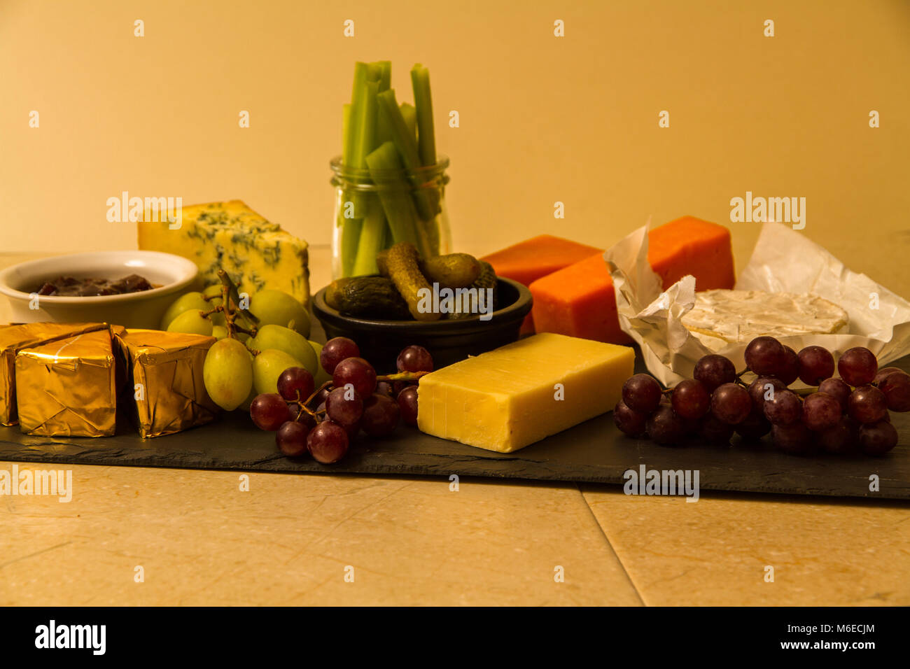 Cheeseboard, platter for sharing, cheese, red Leicester, stilton ...