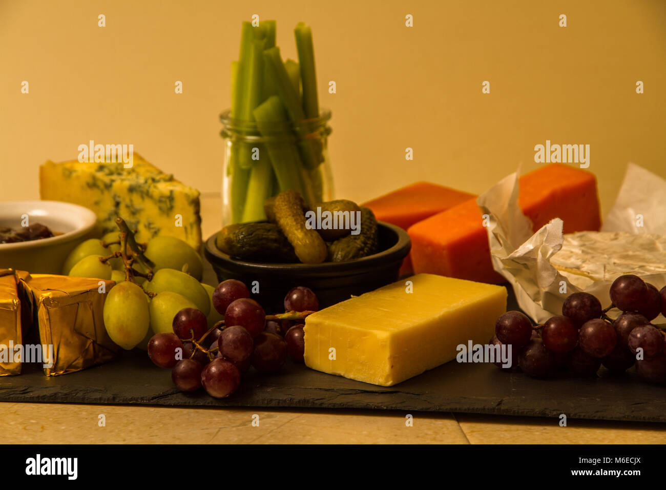 Cheeseboard, platter for sharing, cheese, red Leicester, stilton ...