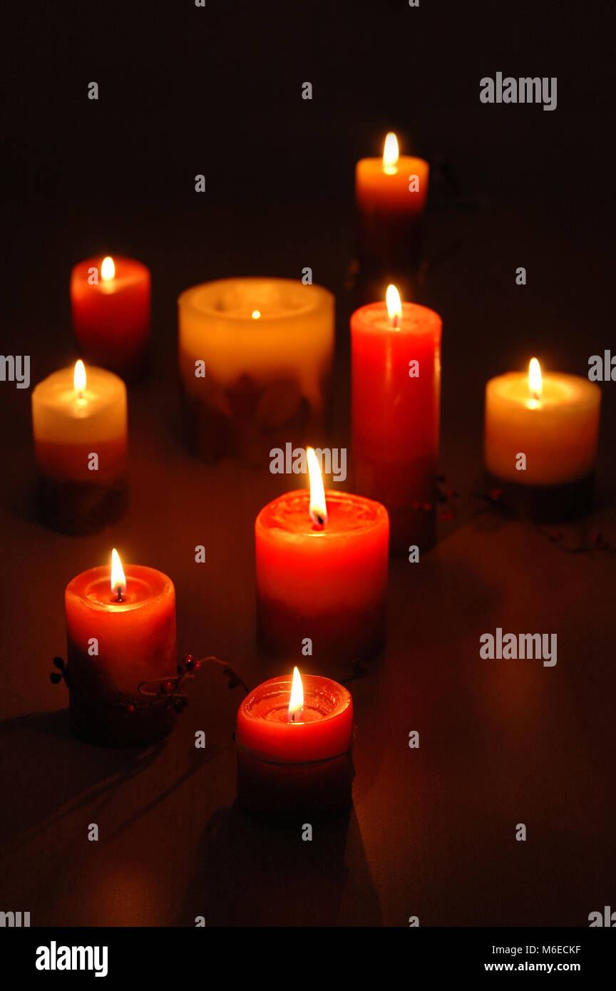 Group of candles hi-res stock photography and images - Alamy