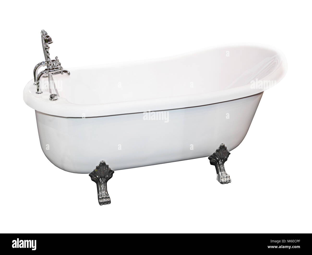 Vintage bathtub isolated with clipping path included Stock Photo - Alamy