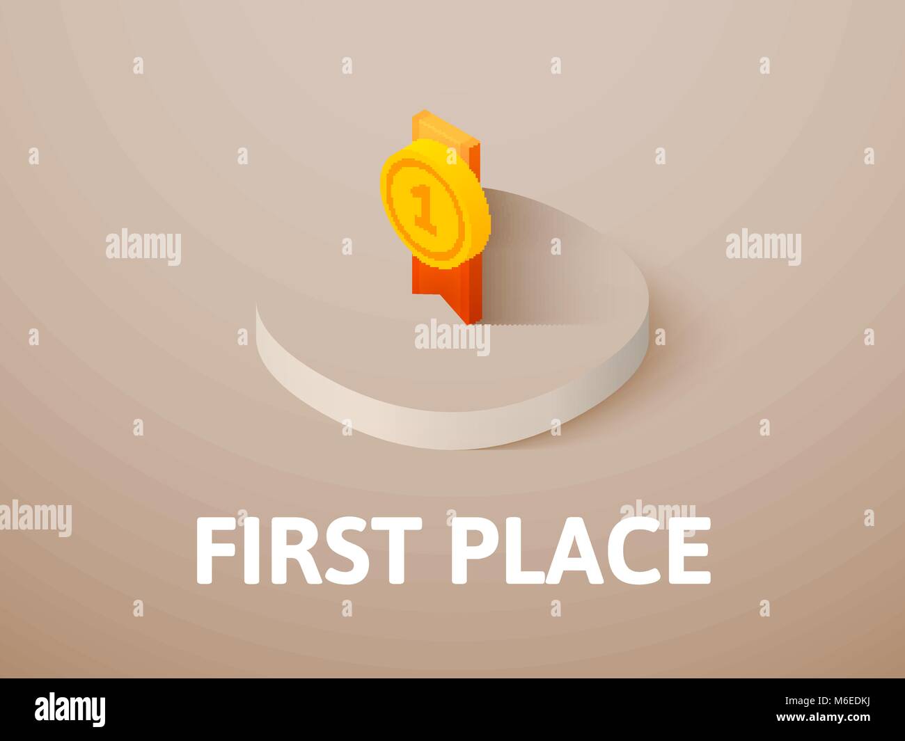Medal first place icon outline hi-res stock photography and images - Alamy