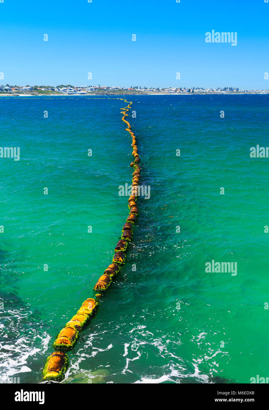 Shark barrier at Sorrento Beach. Next to Hillarys Boat Harbour. Perth ...