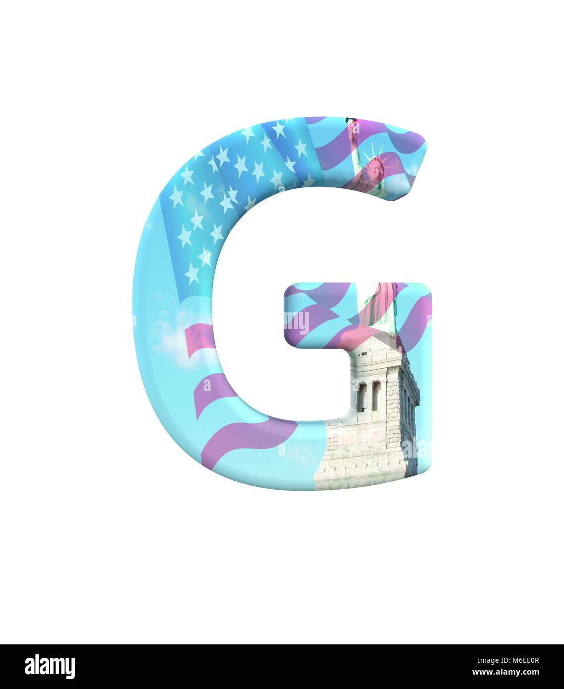 3D rendering Font New York City capital G Stock Photo - Alamy