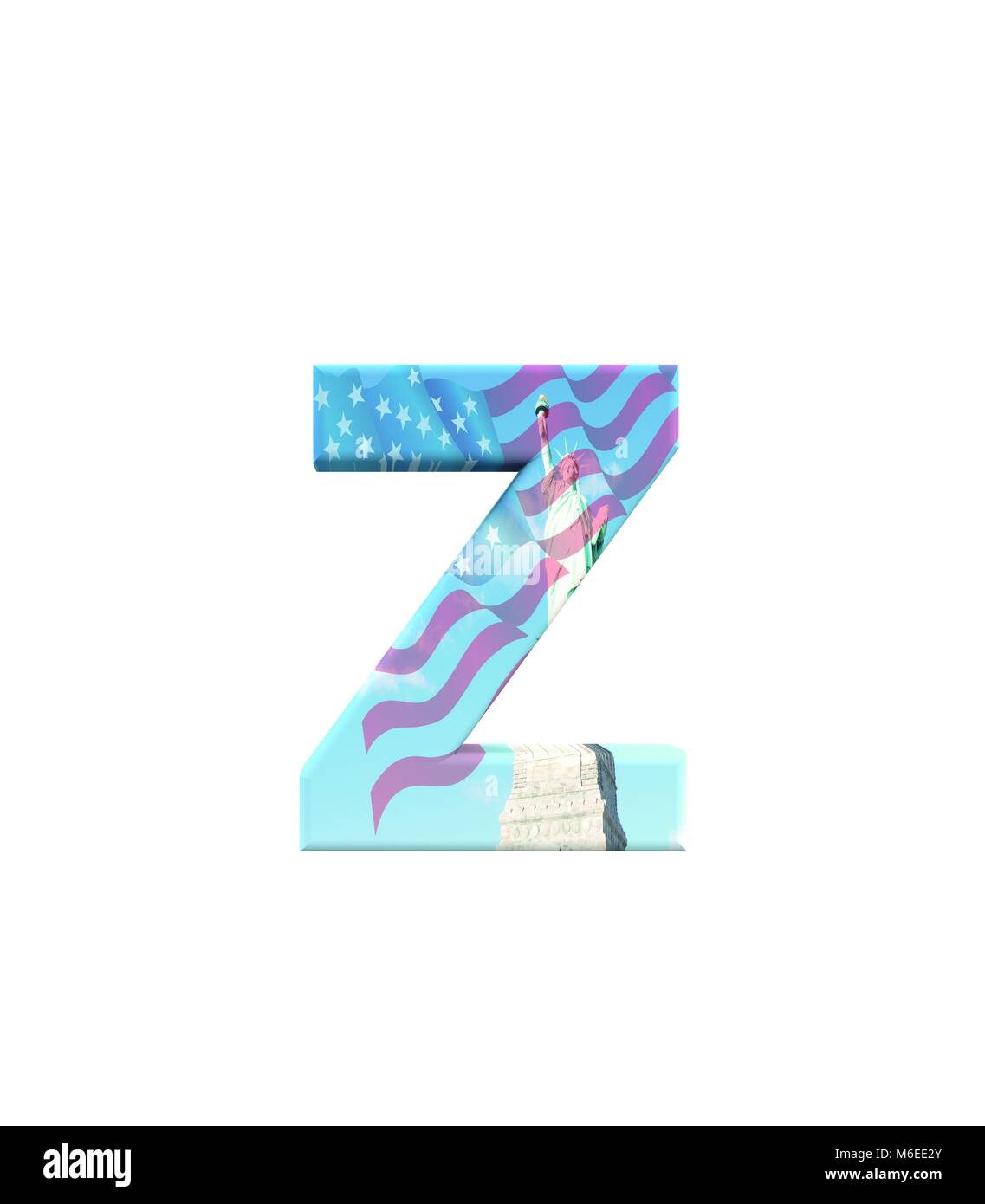 3D rendering Font New York City lowercase z Stock Photo - Alamy