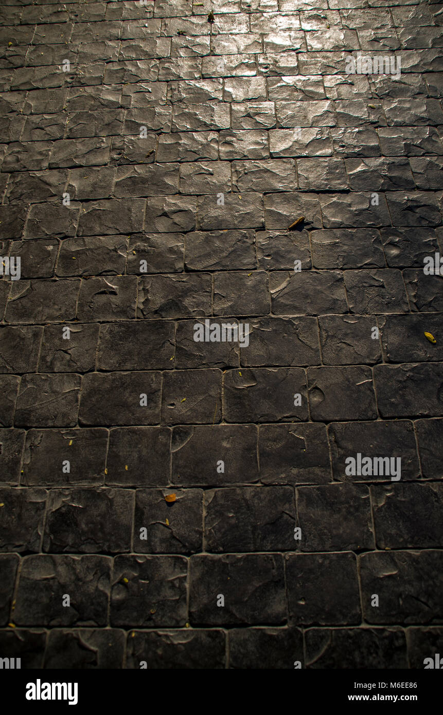 Black brick texture for 3D and illustration design wallpaper background ...