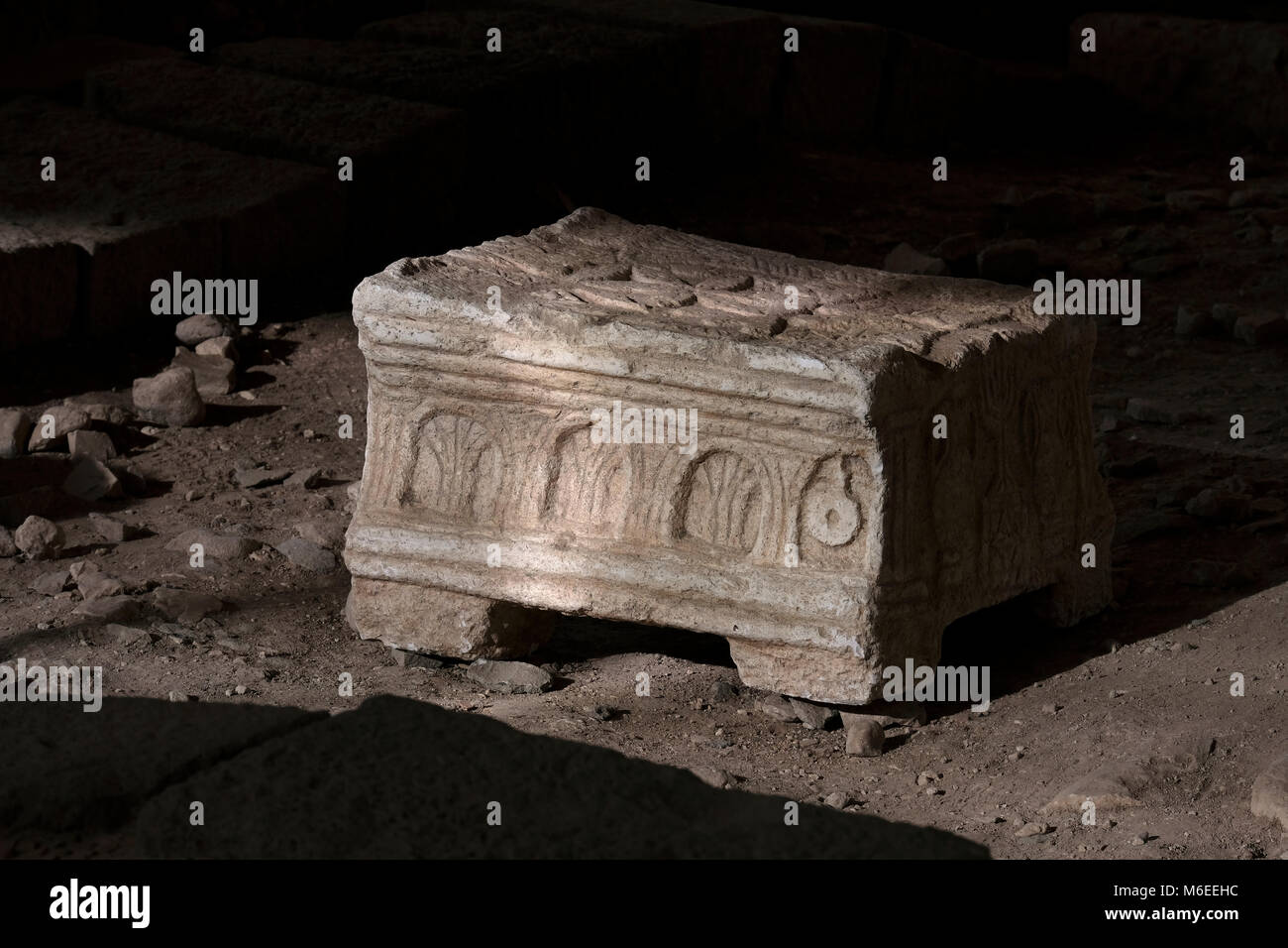 A replica of The Magdala stone dating to before the destruction of the ...
