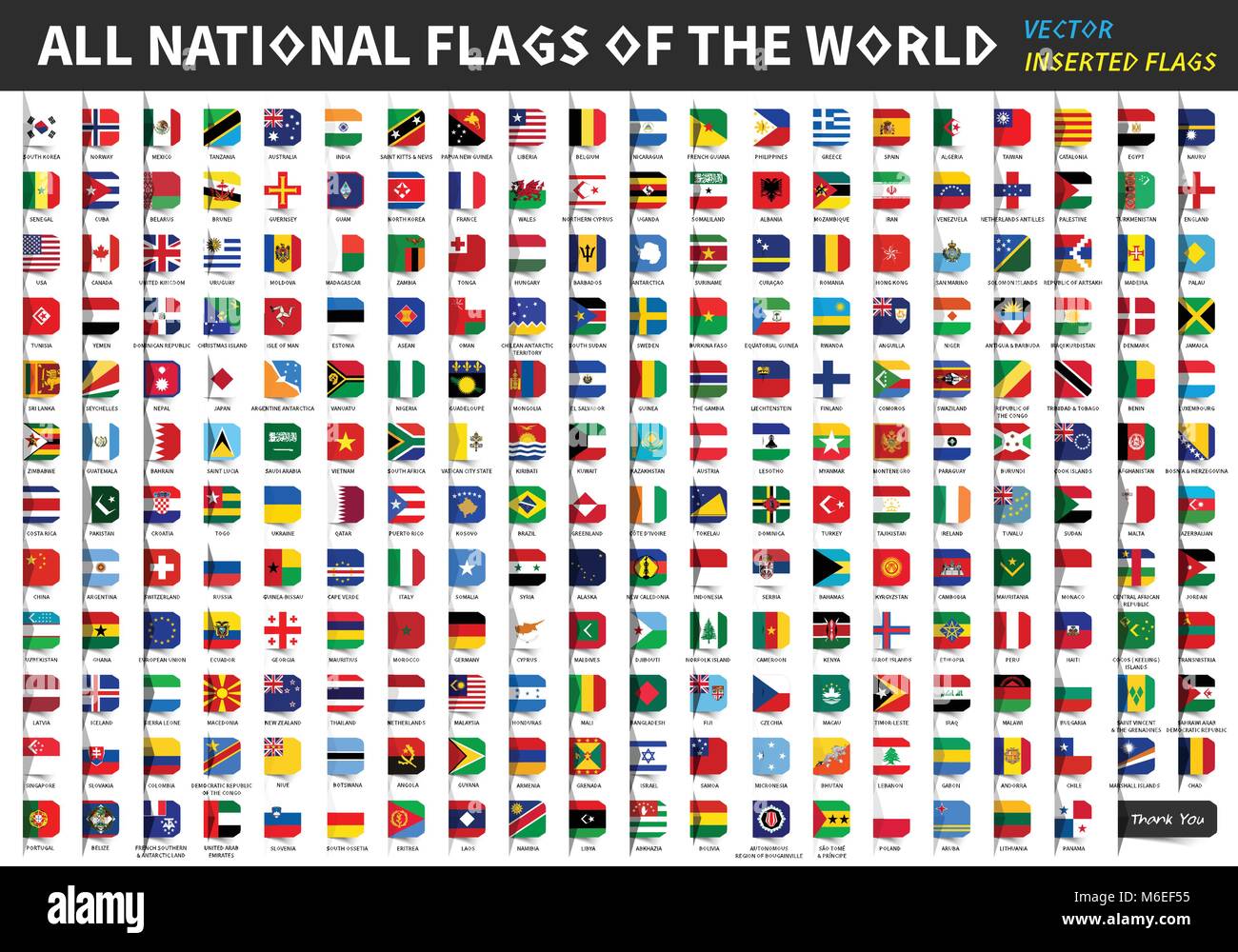 All official national flags of the world . Inserted design . Vector ...