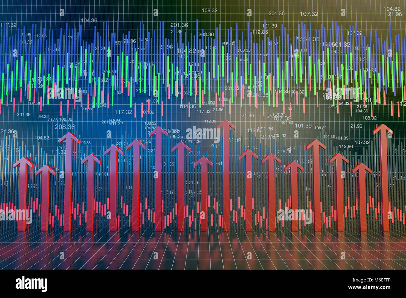 Financial Economics Chart, Business Success Arrow, Stock Market Bar ...